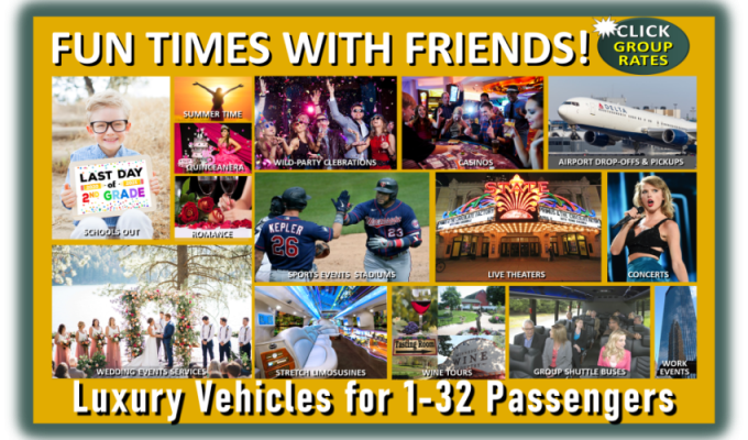 Minneapolis Limo Service, Airport Car Service, SUVs, Party Buses, Shuttles